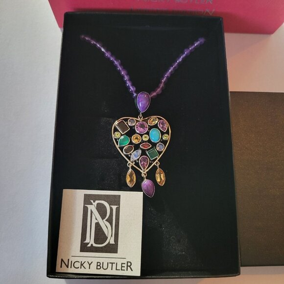 Nicky Butler | Jewelry | Nicky Butler Numbered Multi Gemstone Heart ...